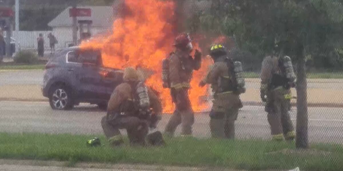 Vehicle Fire Crash Stalls Traffic At Busy Loves Park Intersection
